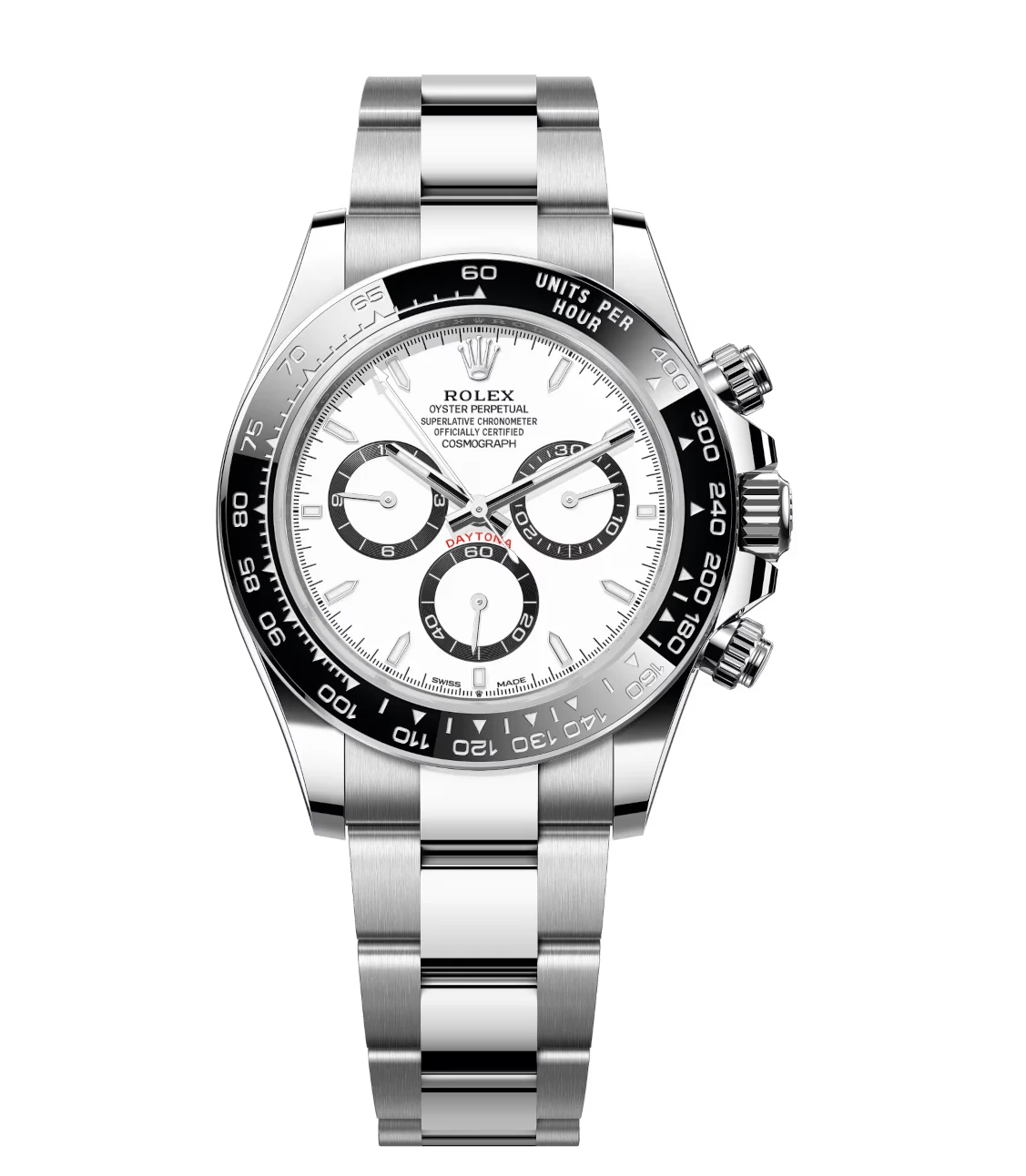 Rolex Cosmograph Daytona 40 Oyster Perpetual Oystersteel white dial ...
