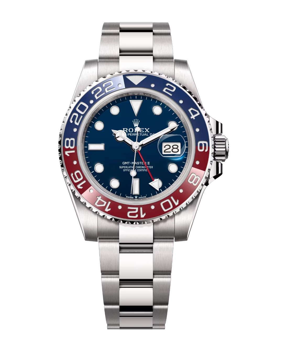 Rolex GMT-Master II 40 Oyster Perpetual 18 ct white gold midnight blue ...